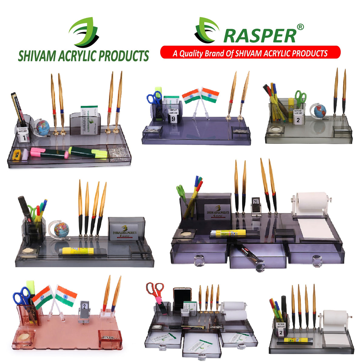 Acrylic Pen Stand & Desk Organizers at RasperOnline.in | Up to 40% Off ...