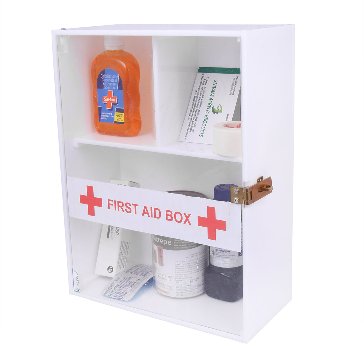 Rasper Acrylic First Aid Box Emergency Medical Box First Aid Kit Box f ...
