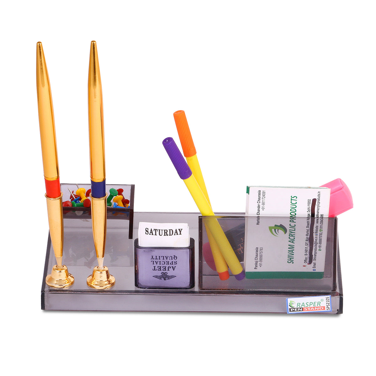 Rasper Office Pen Stand With Visiting Card Holder Stand – SHIVAM ...