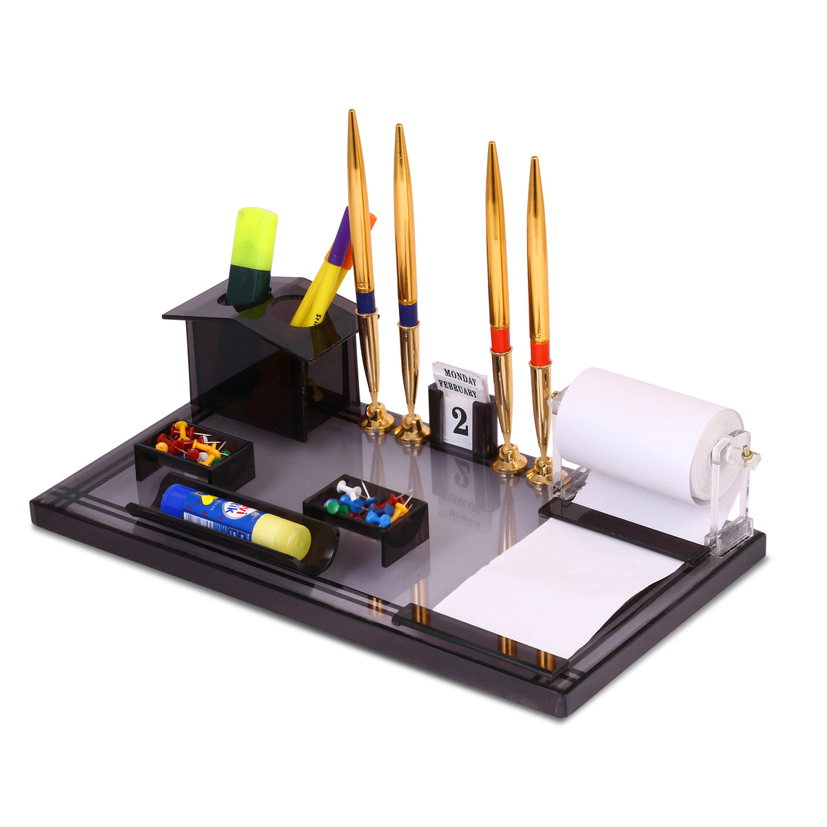 Rasper Acrylic Pen Stand For Study Table Multipurpose Desk Organizer F ...